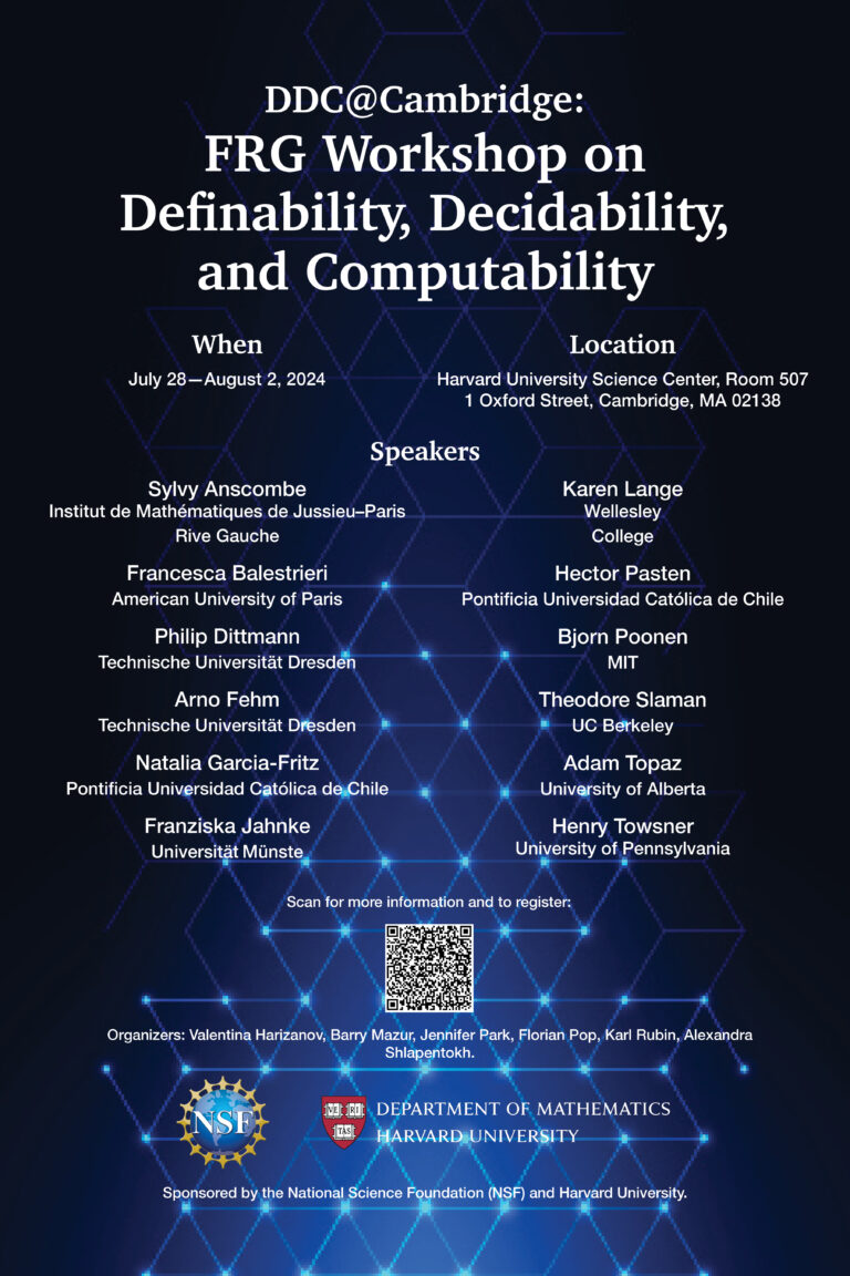 Harvard University Mathematics Department Cambridge MA